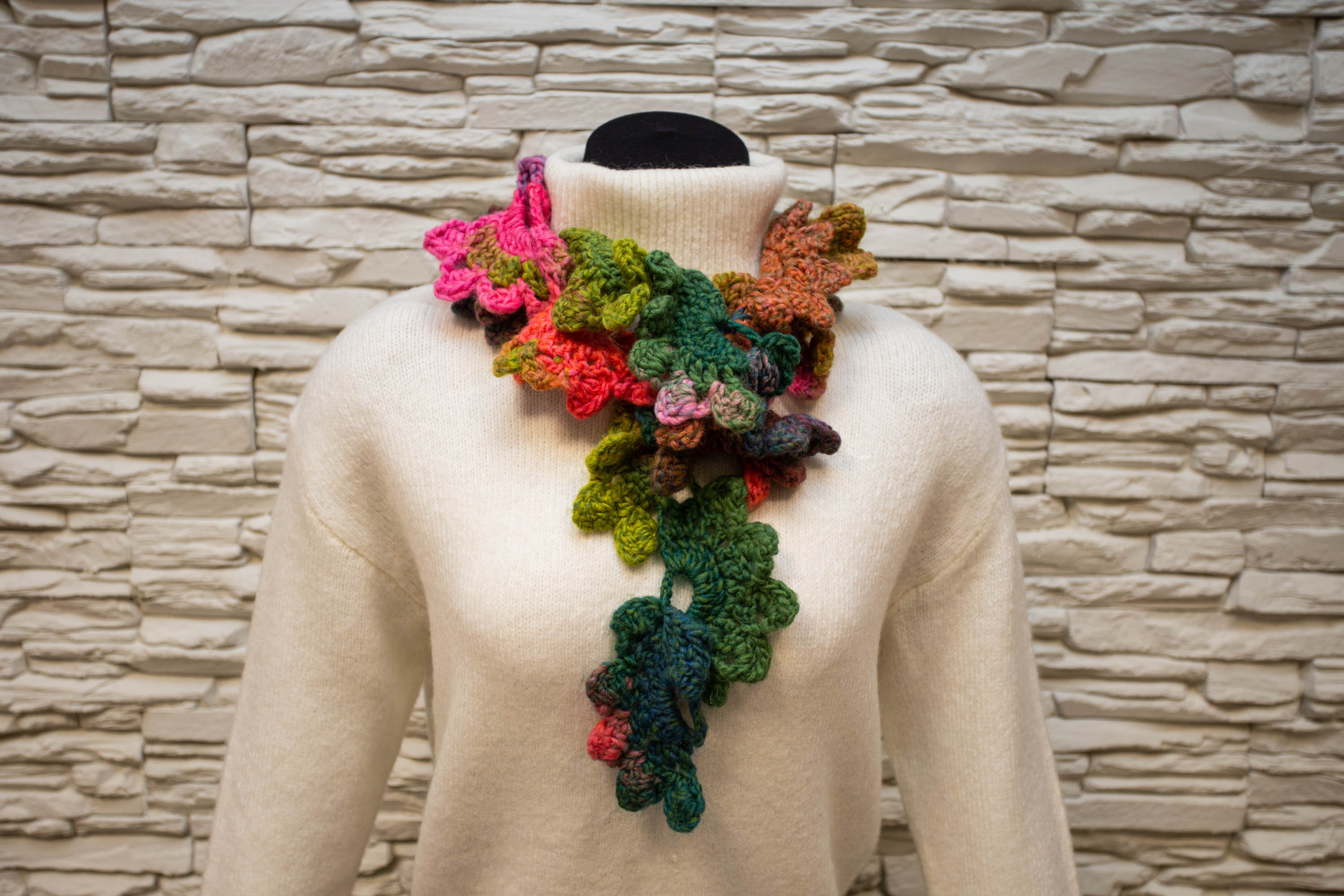 Colorful Fan Scarf - Crochet Pattern - Etsy