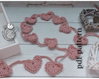 Crochet Little Houses With Hearts Garland - PDF Pattern - Etsy