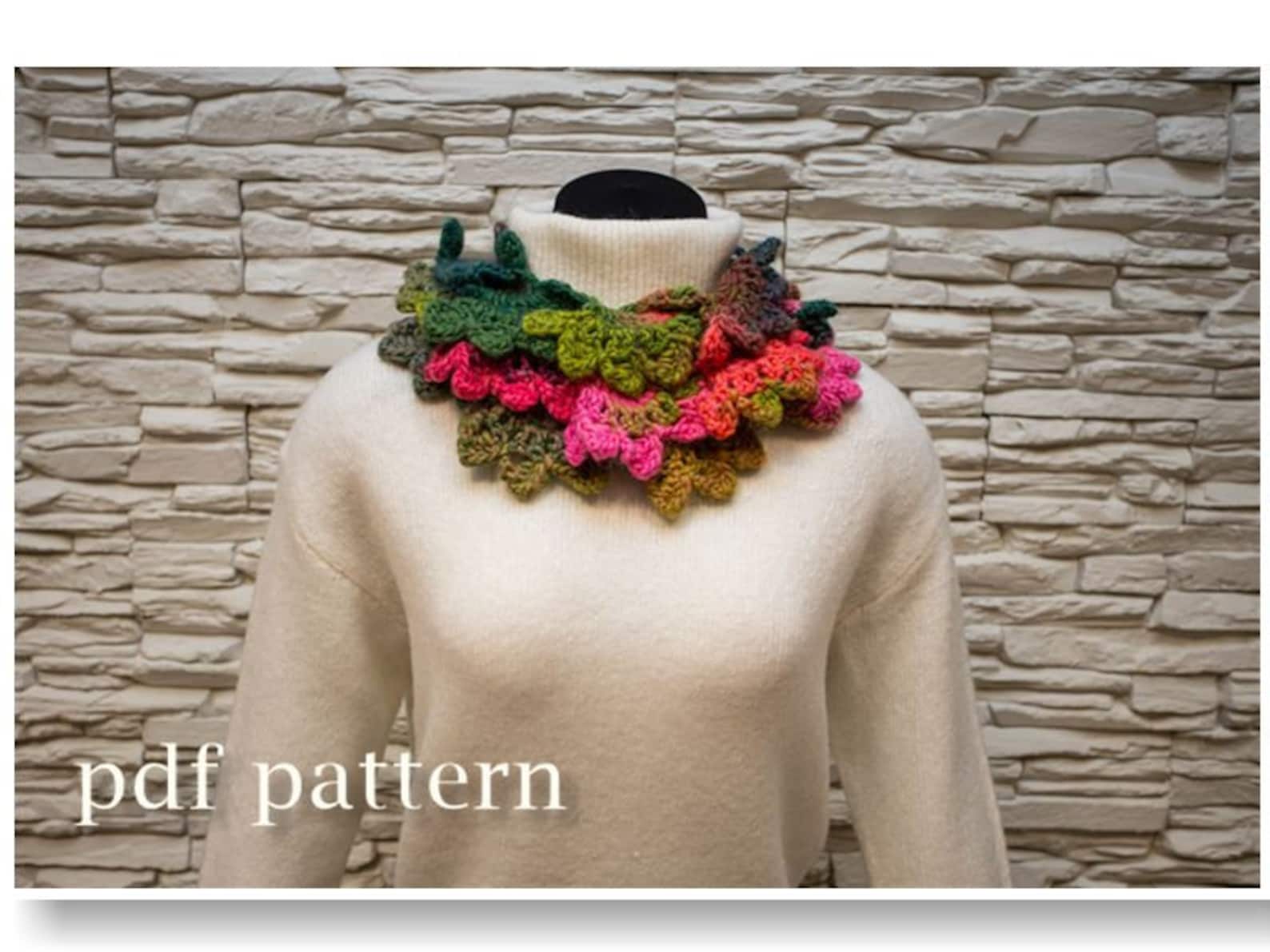 Colorful Fan Scarf - Crochet Pattern - Etsy