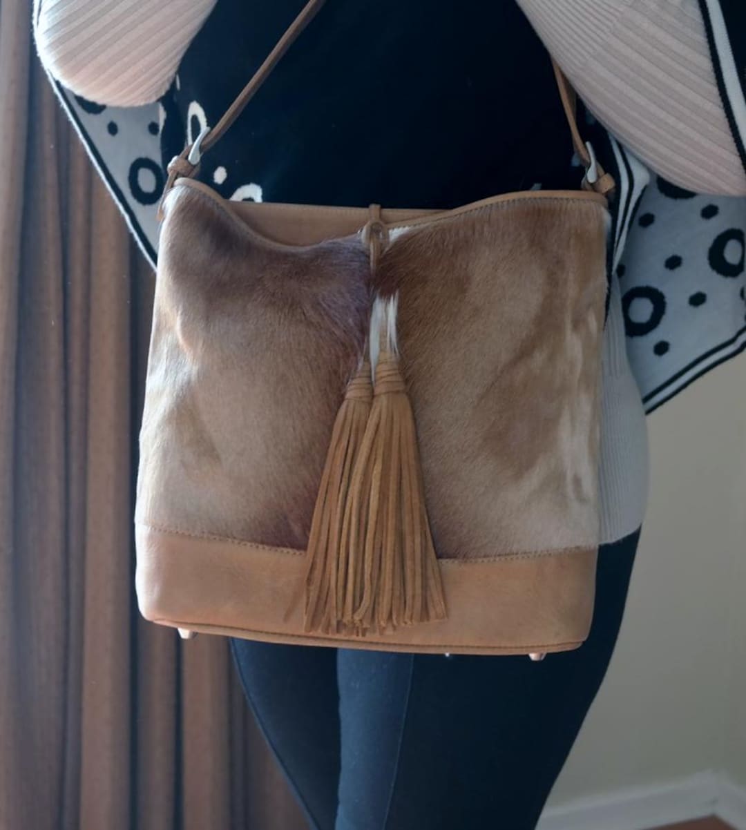 Authentic Springbok Hide Genuine Leather Handbag - Etsy