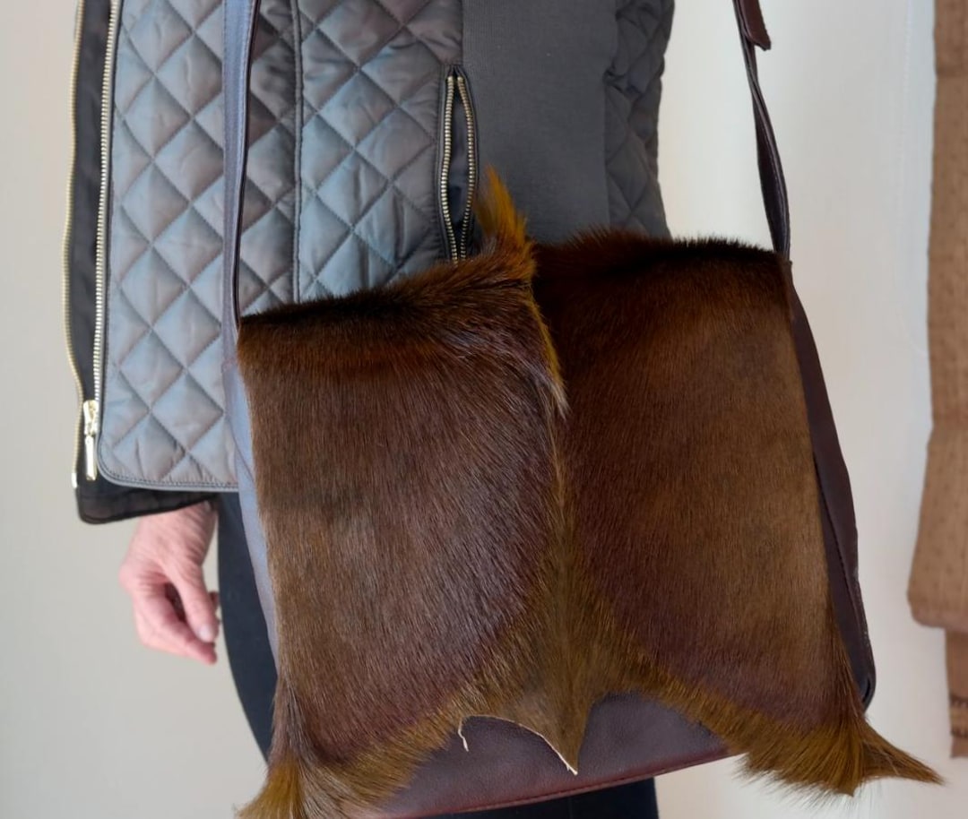 Authentic Springbok Hide Genuine Leather Postman Handbag - Etsy