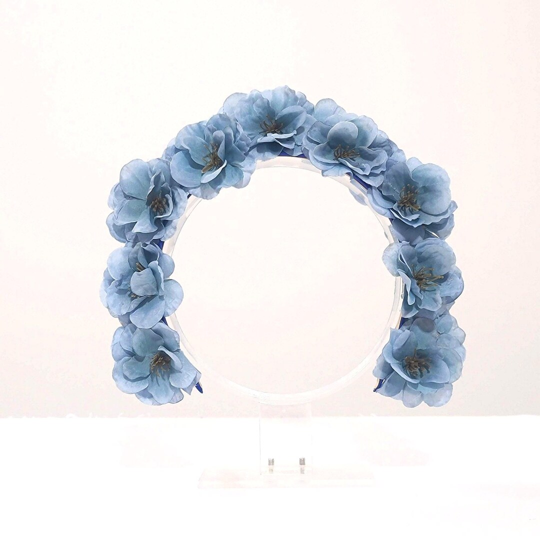 Powder Blue Flower Headband Headpiece - Etsy