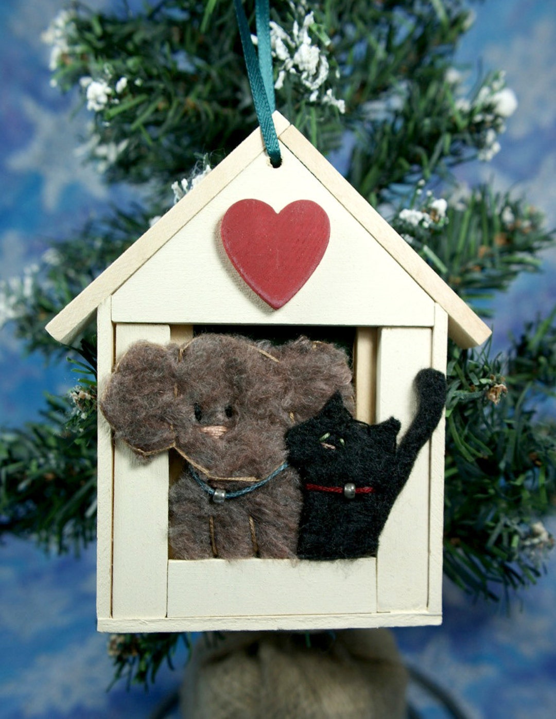 Dog and Cat Lover's Gift Christmas Ornament, Home for the Holidays ...