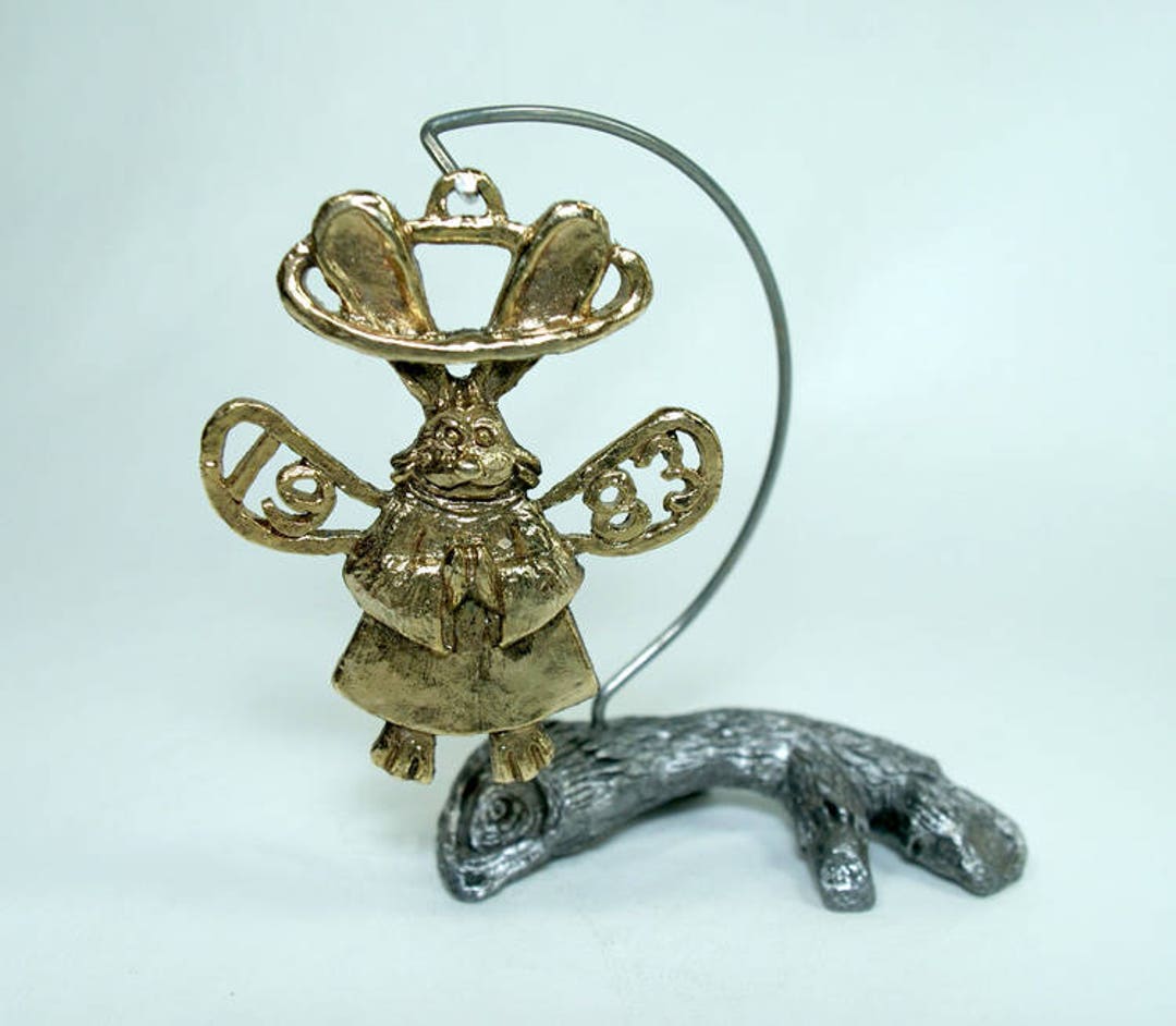 Michael A. Ricker 1983 Holiday Ornament, Ann the Angel Rabbit. Cast ...