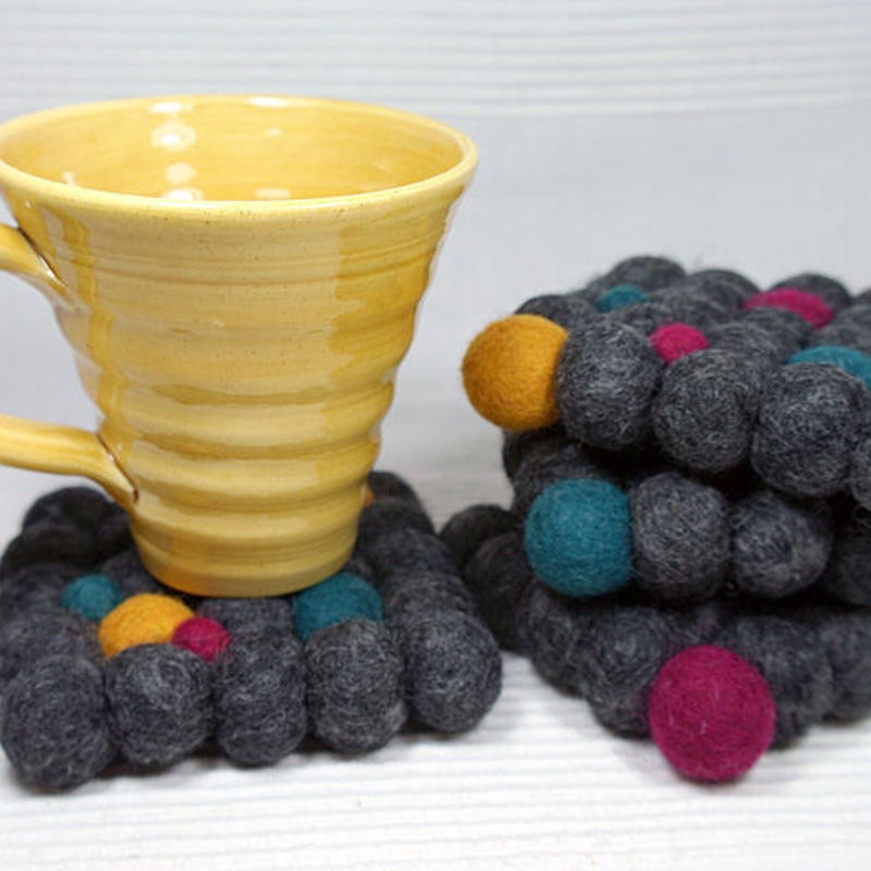 Felt Ball Trivet - Etsy
