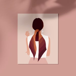 Classy Woman Illustration, Woman Illustration Print, Fashion ...