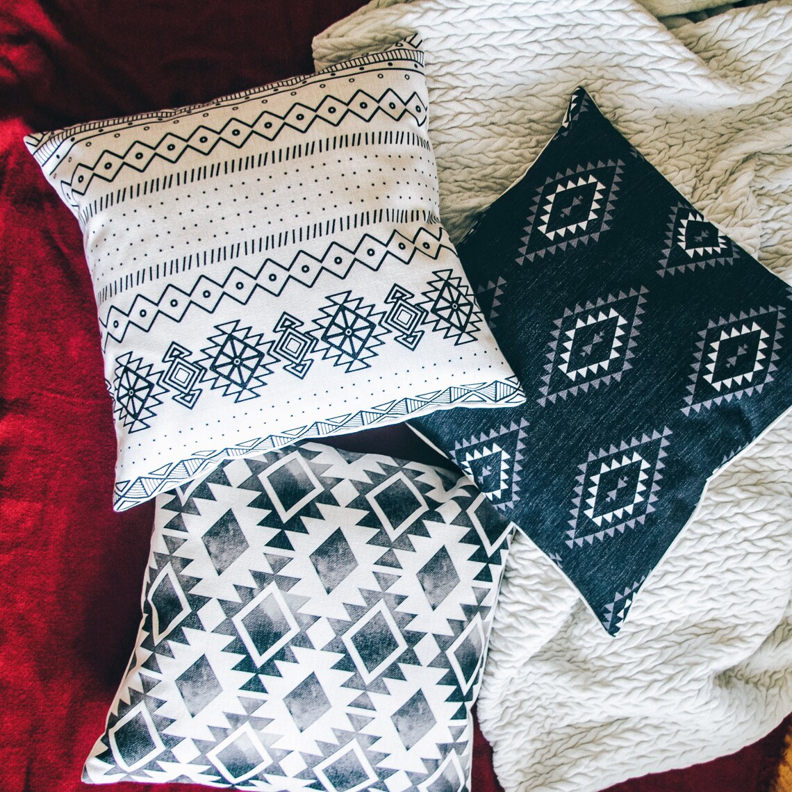 Aztec Throw Pillow Cover Bohemia Pattern Pillow Cover Pillow - Etsy