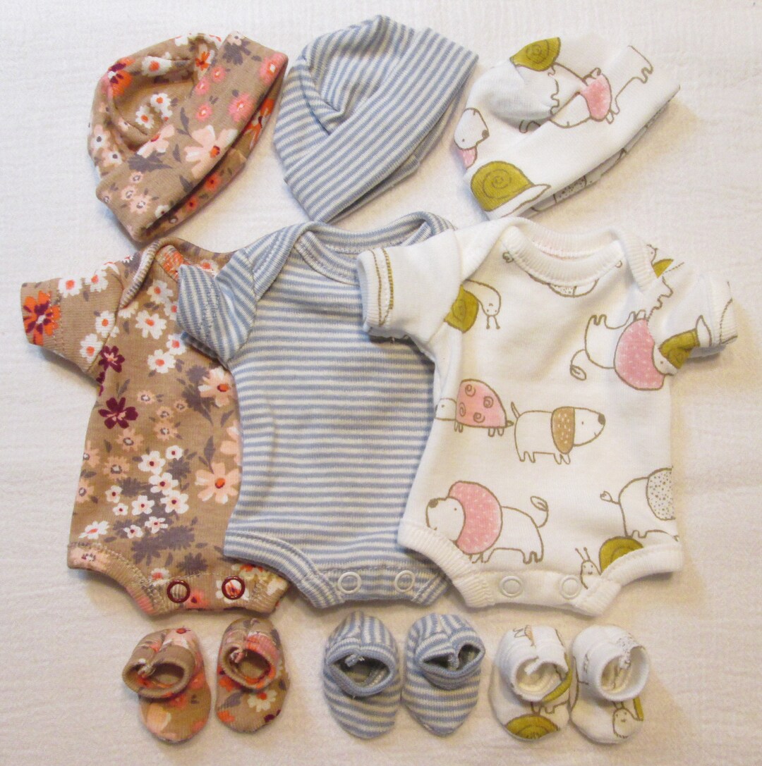 9 Miniature Bodysuit Baby Doll Clothes 9 Inch OOAK Reborn Clothes to ...
