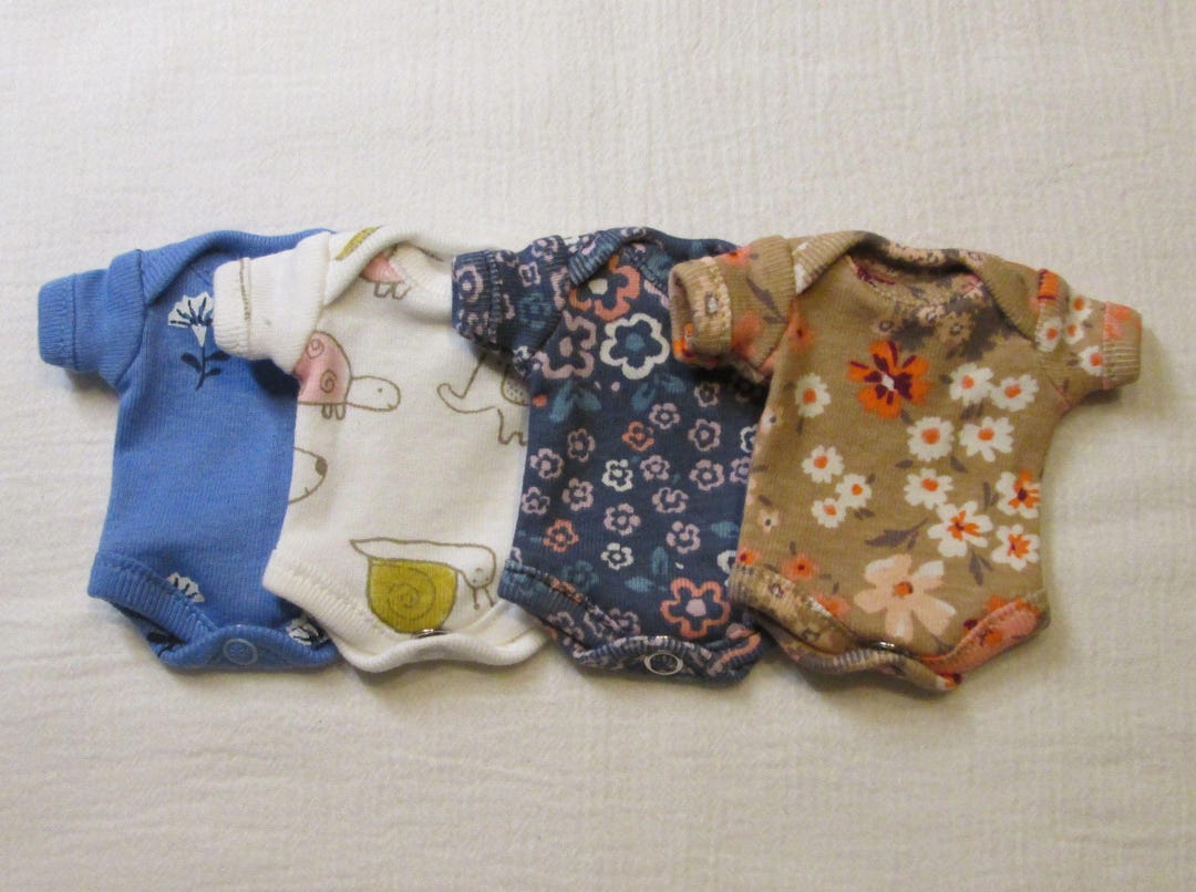 6-7" OOAK Mini Baby Doll Clothes 7" Miniature Baby Doll Bodysuit 7 Inch ...