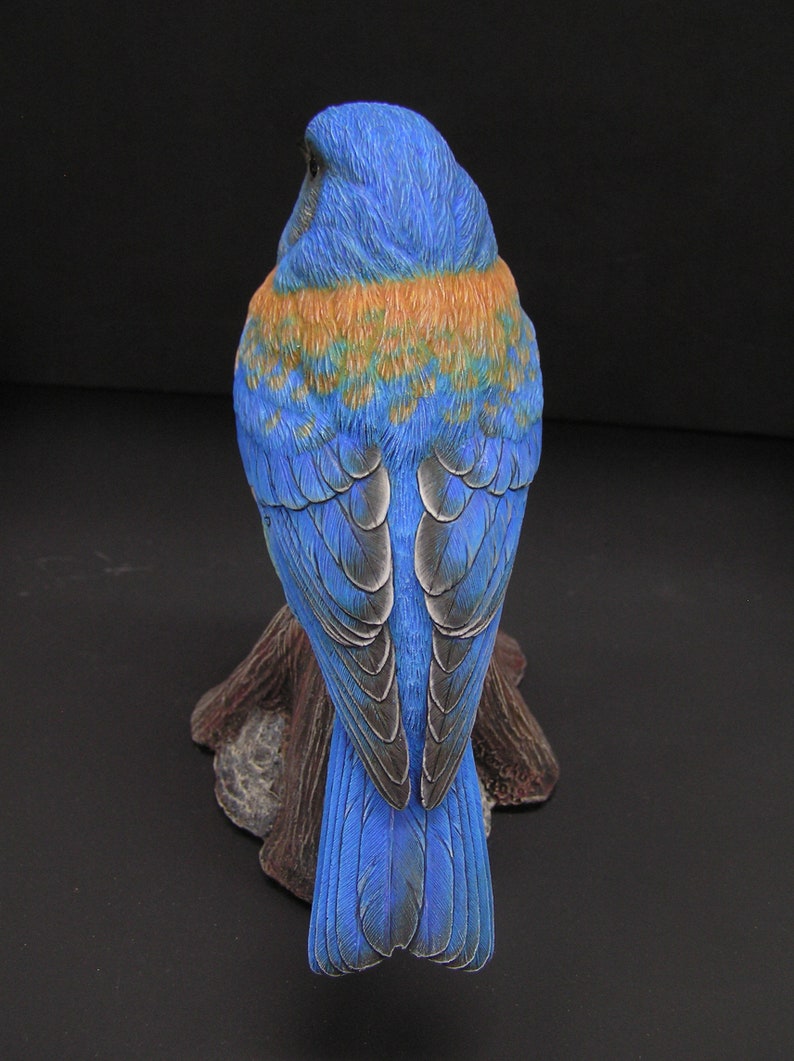 Western Bluebird - Hand Painted - Cold Cast - Bird - Life Size - by ...