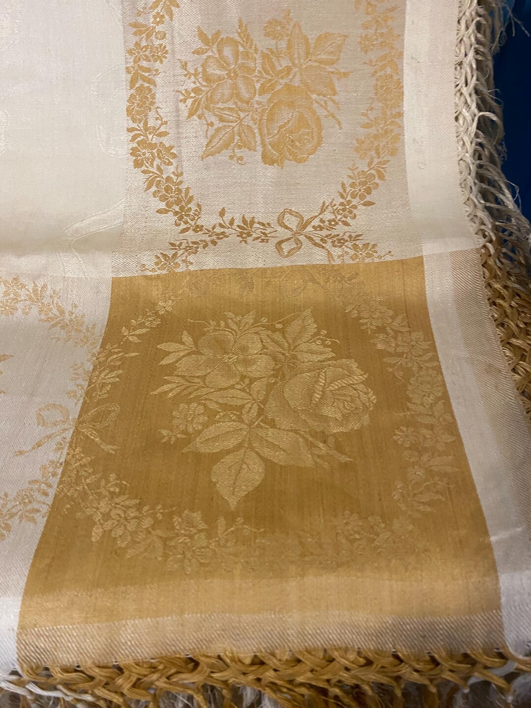 Outstanding ANTIQUE VICTORIAN TABLECLOTH - Etsy