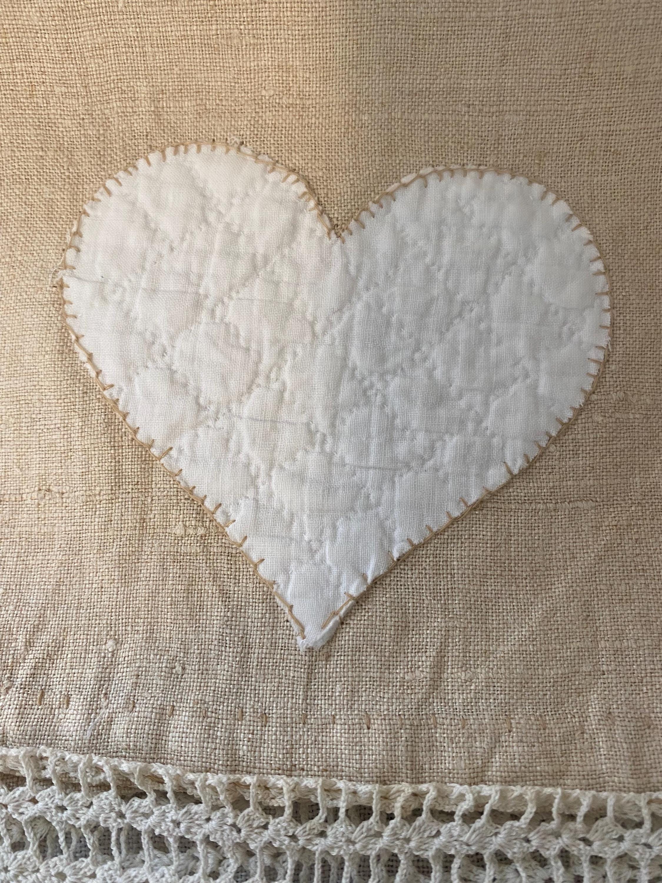Handmade/crafted COUNTRY HEARTS LINEN Runner! (authentic Antique ...