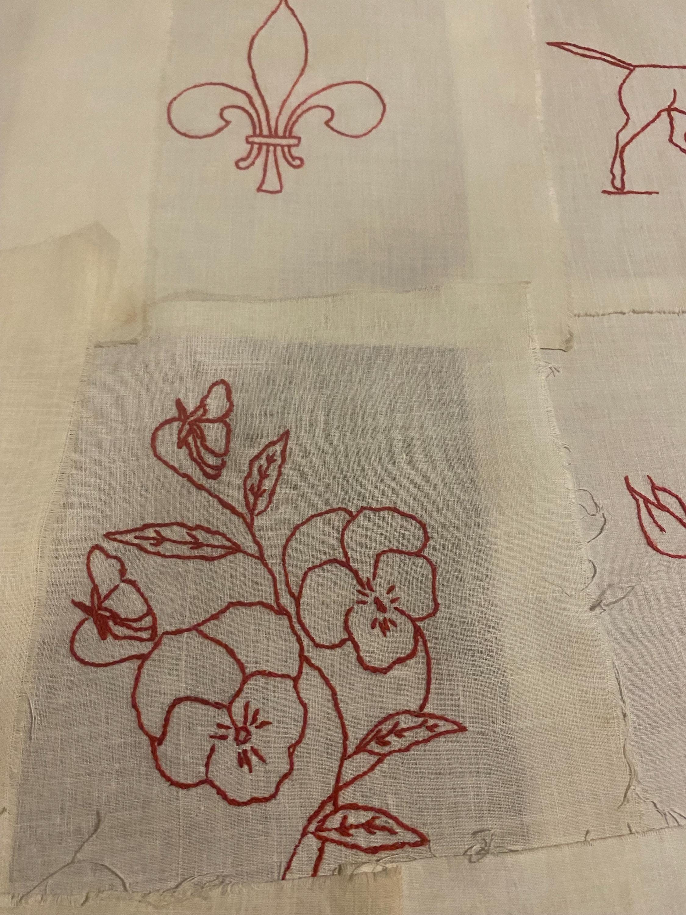 Charming Group/bundle of REDWORK EMBROIDERY BLOCKS! (plus Two Others!) - Etsy