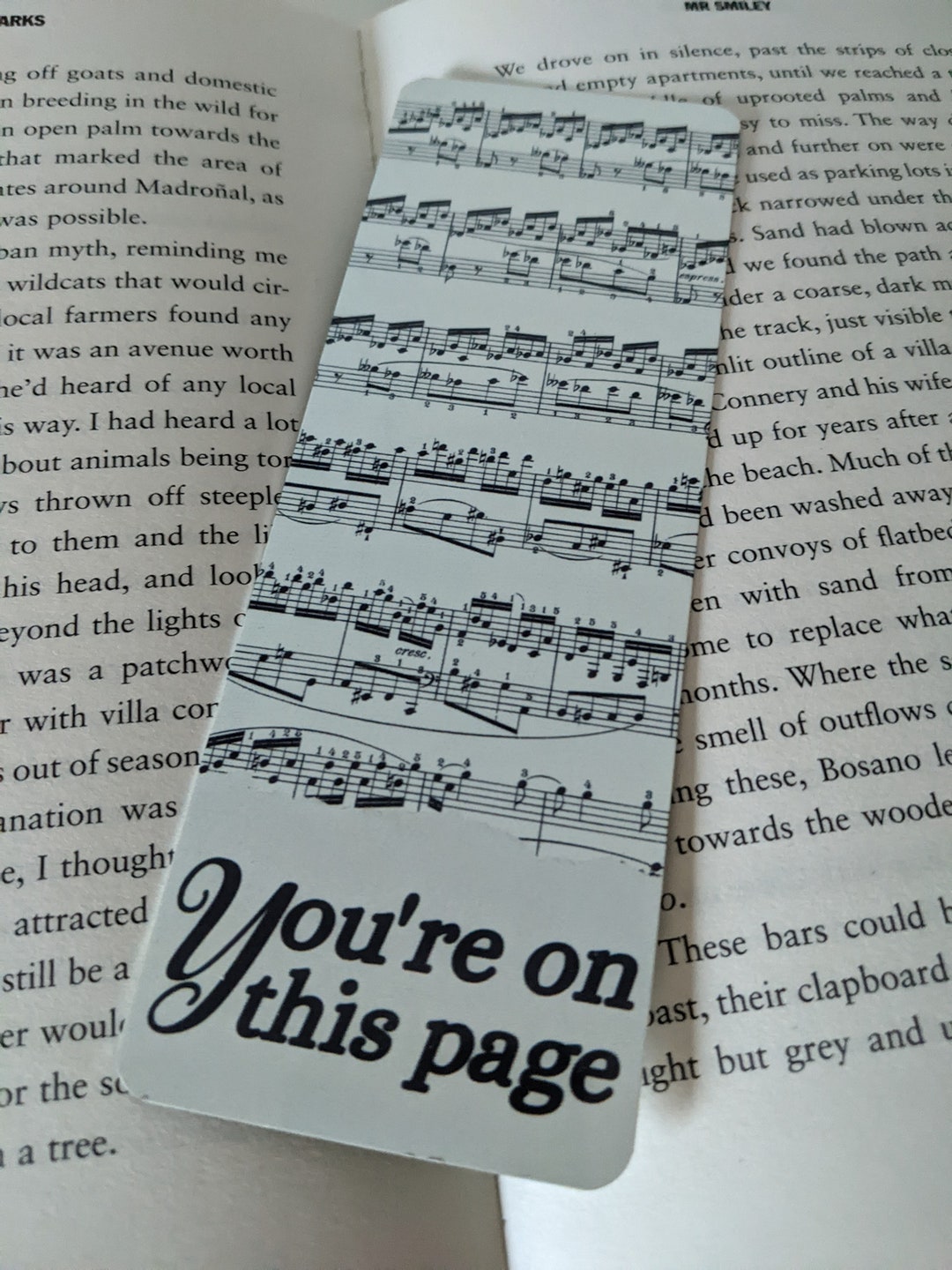 Musical Notes Metal Bookmark You're on This Page. Handy - Etsy