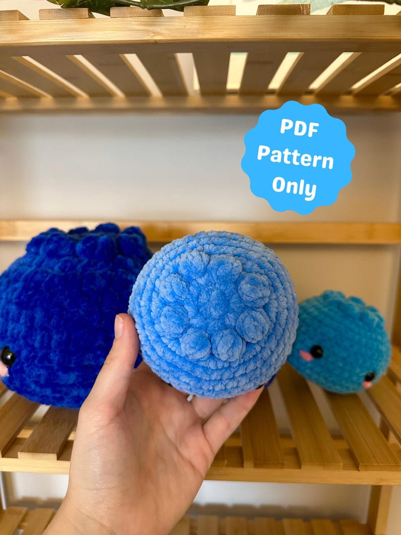 Crochet Blueberry Buddies Pattern No Sew Amigurumi Stuffed Animal Fruit ...
