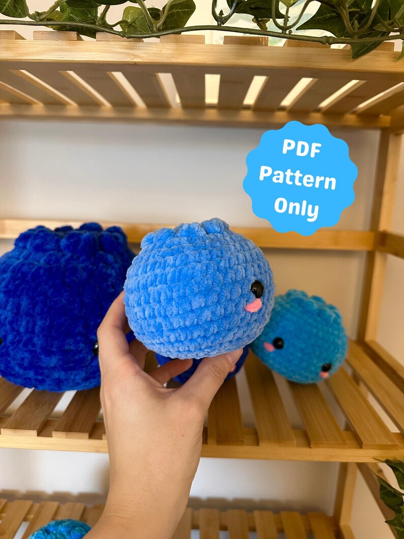 Crochet Blueberry Buddies Pattern No Sew Amigurumi Stuffed Animal Fruit ...