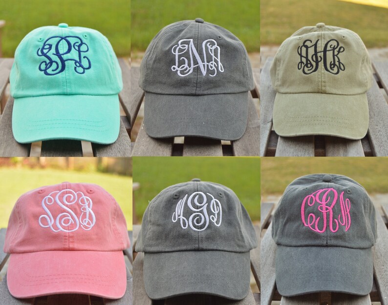 Monogrammed Hat Monogrammed Baseball Cap Monogrammed Cotton - Etsy