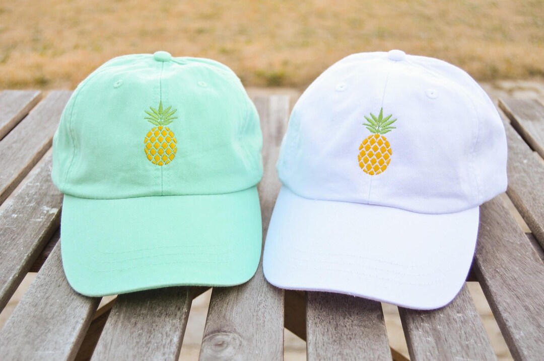 Pineapple Hat, Monogrammed Pineapple Hat, Embroidered Hat, Beach Hat ...