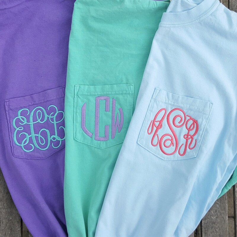 Monogrammed Pocket - Etsy