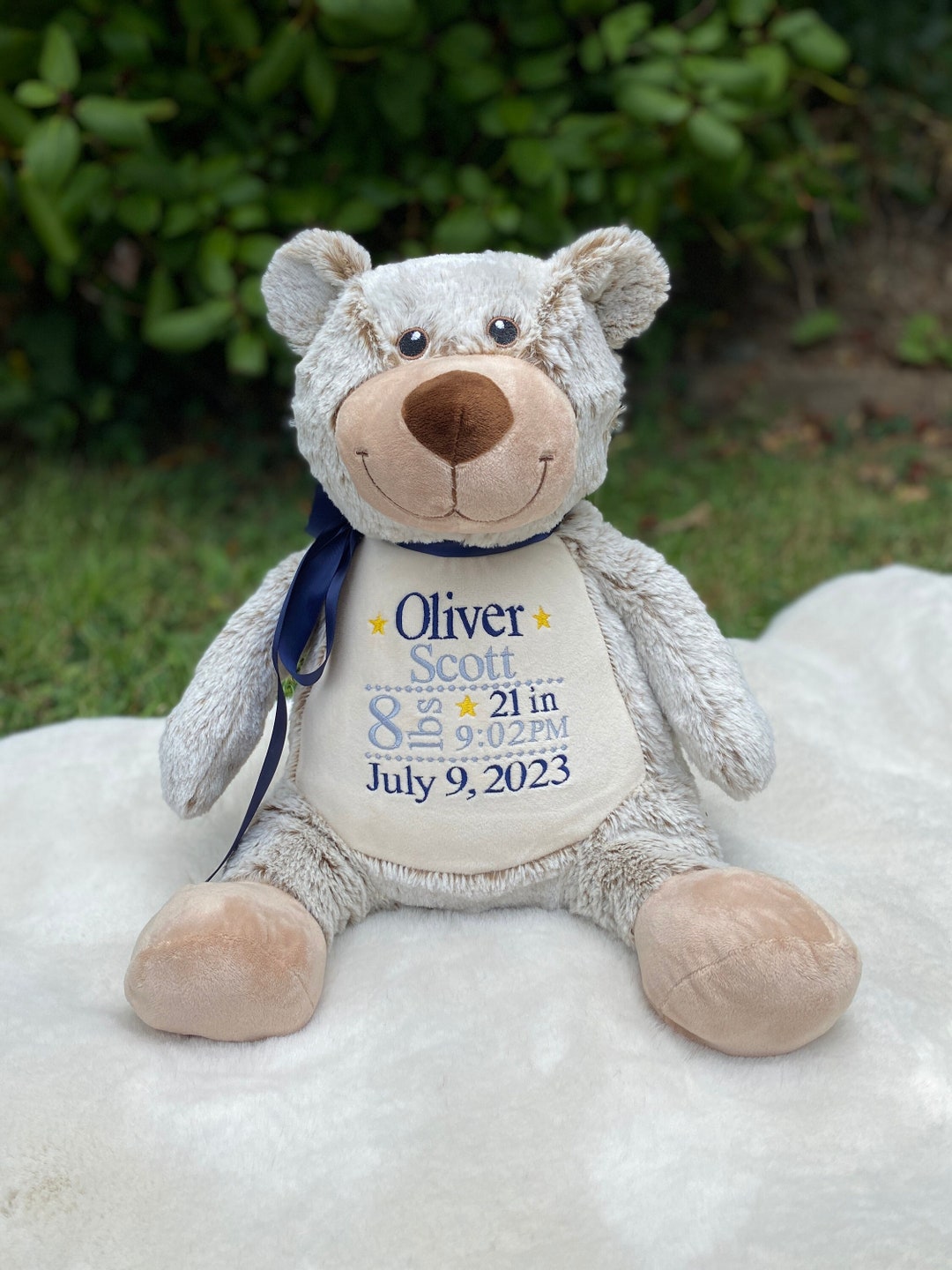 Personalized Teddy Bear, Personalized Stuffed Animal, Keepsake Stuffed ...