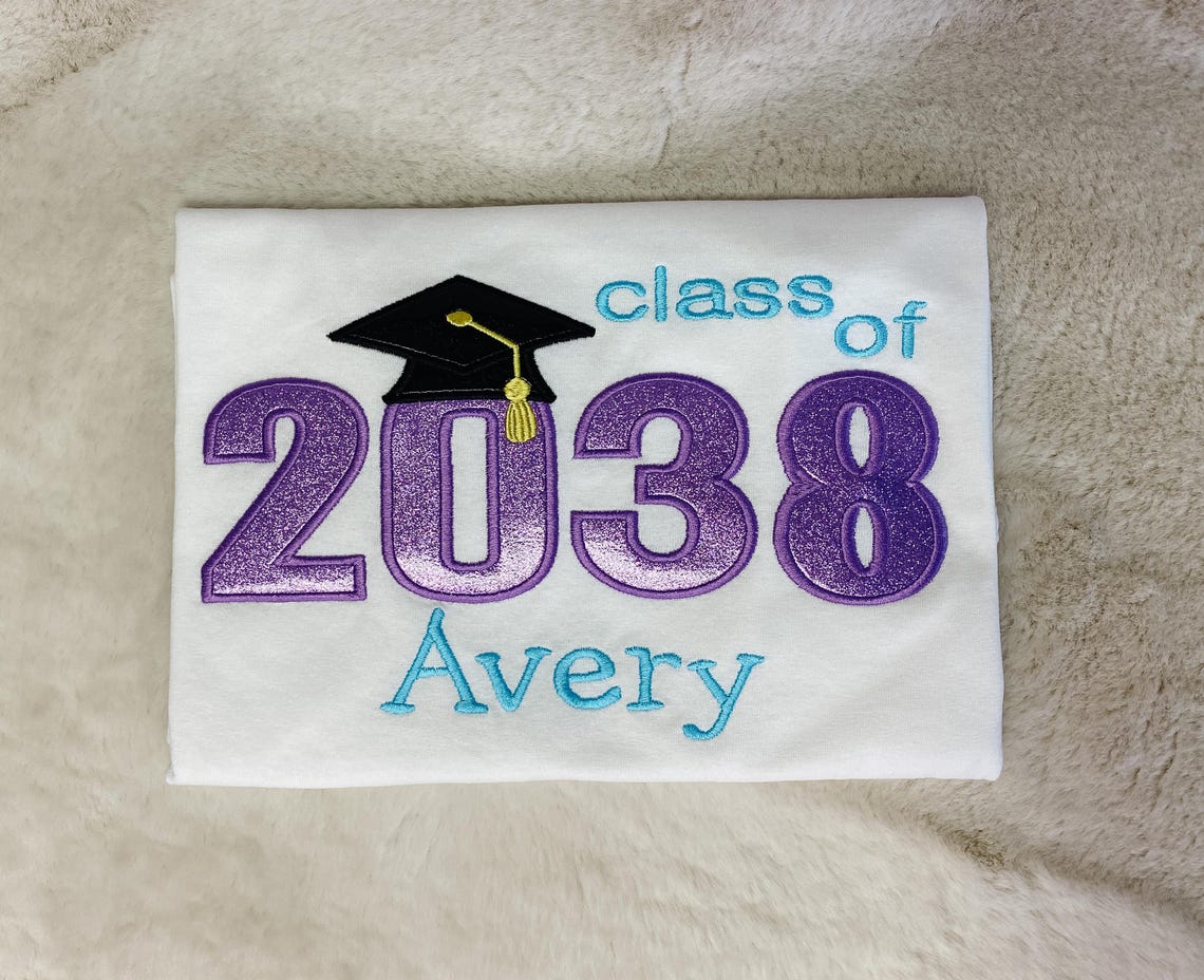 Graduation Shirt, Back to School, Personalized, Class of 2038, Class of ...