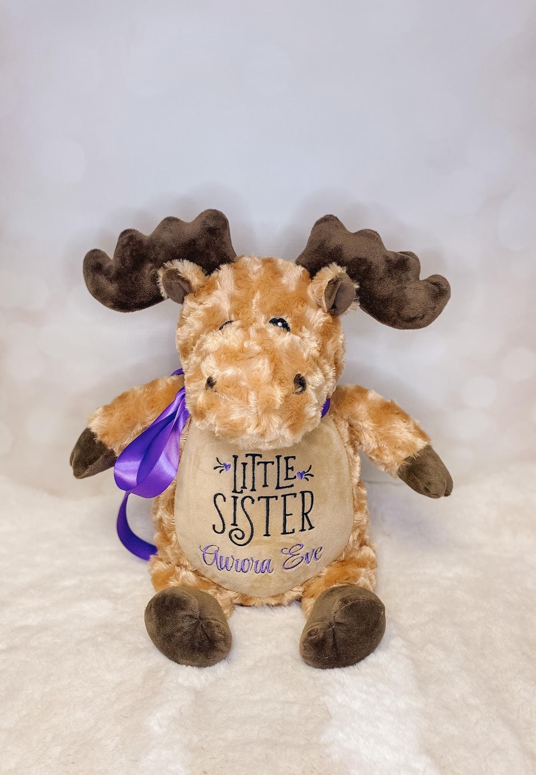 Personalized Stuffed Animal, Personalized Moose, Birth Announcement ...