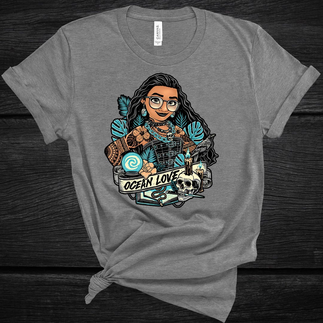 Moana Gothic Tattoo Shirt – Ocean Love Aesthetic Tee – Disneybound ...