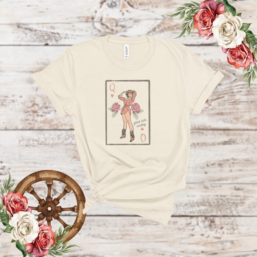 Good Luck Cowboy | Cowboy Western Unisex Tee, Vintage Rodeo Top - Etsy