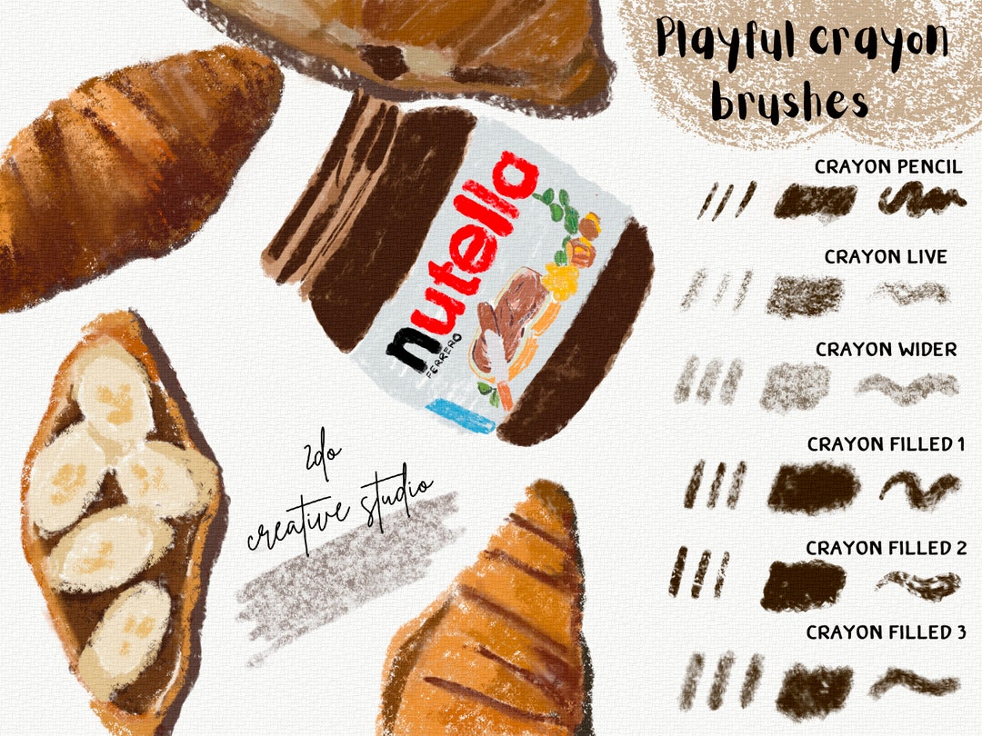 Crayon Brushes, Procreate Brush, Brush Set for Procreate, Crayon Set ...