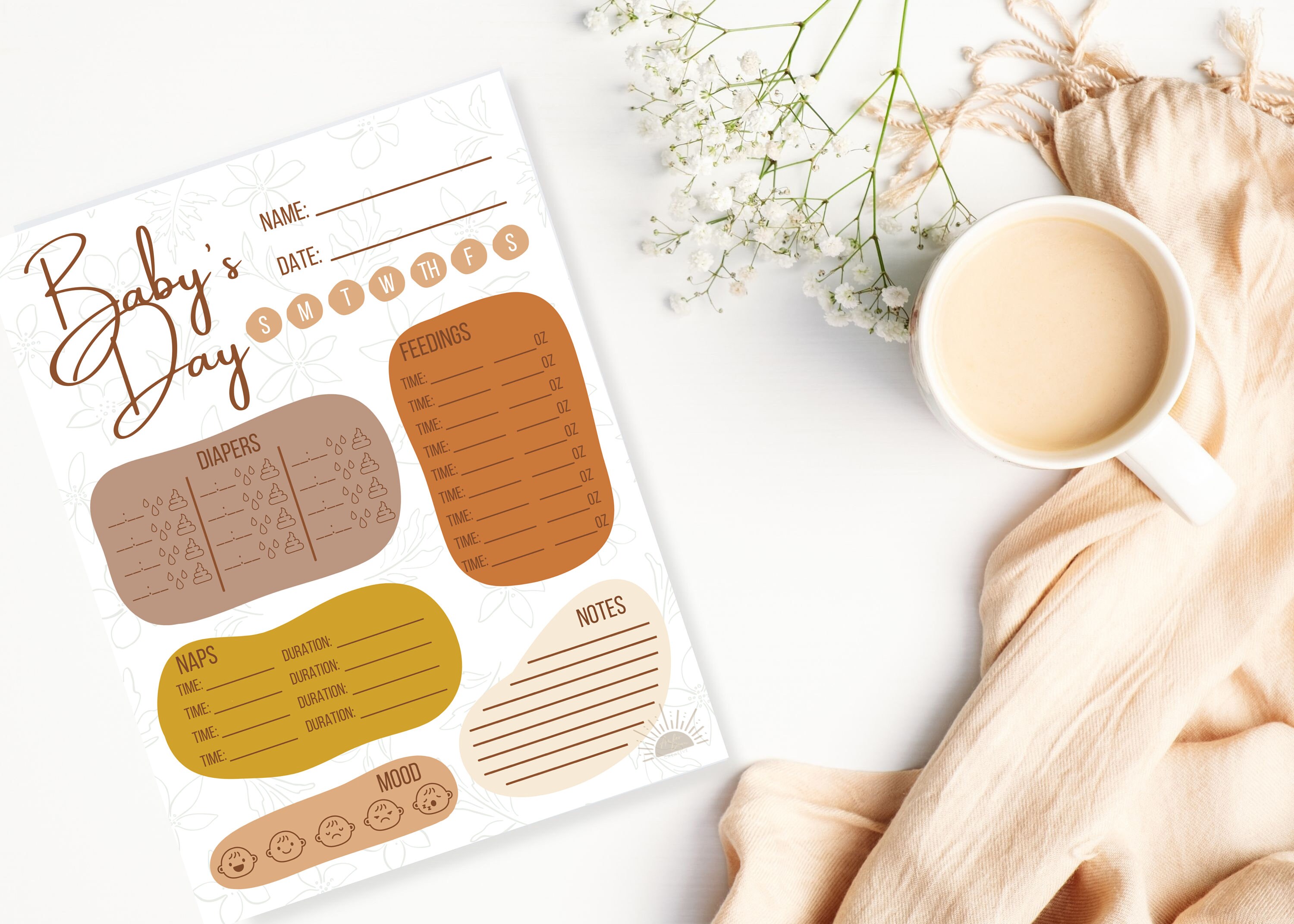 Baby's Day Log | Diaper Log | Nursing Log | Nanny Care Sheet | Bottle ...