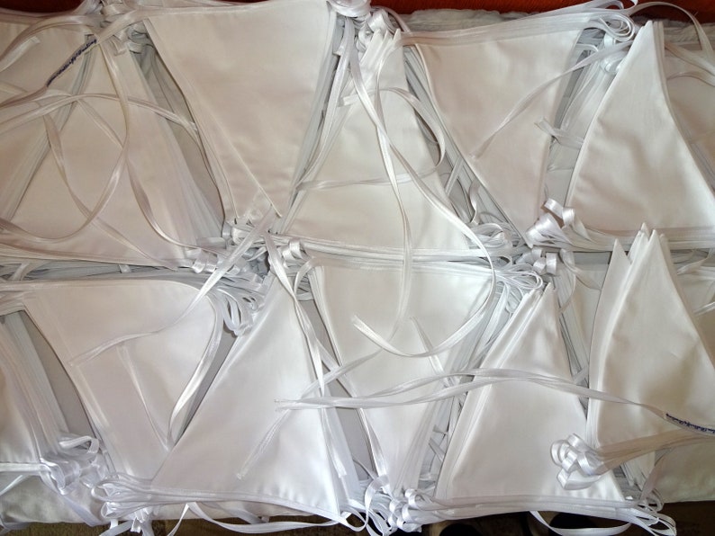 White bunting White wedding bunting Wedding bunting Pale | Etsy