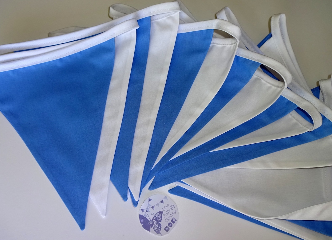 Banderines azules y blancos banderines de la ciudad de - Etsy México