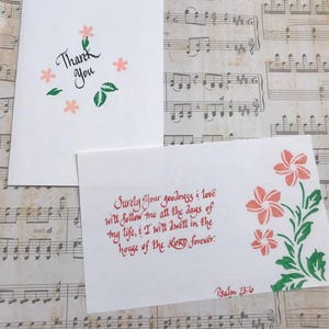 Handwritten Calligraphy Inspirational Motivational Bible Verse Cards ...