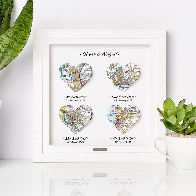 Heart Map Art - Etsy