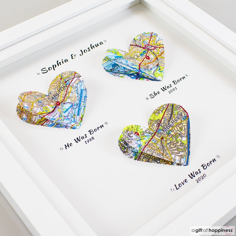 First MET First DATE First KISS Valentines Day Map Gift | Etsy