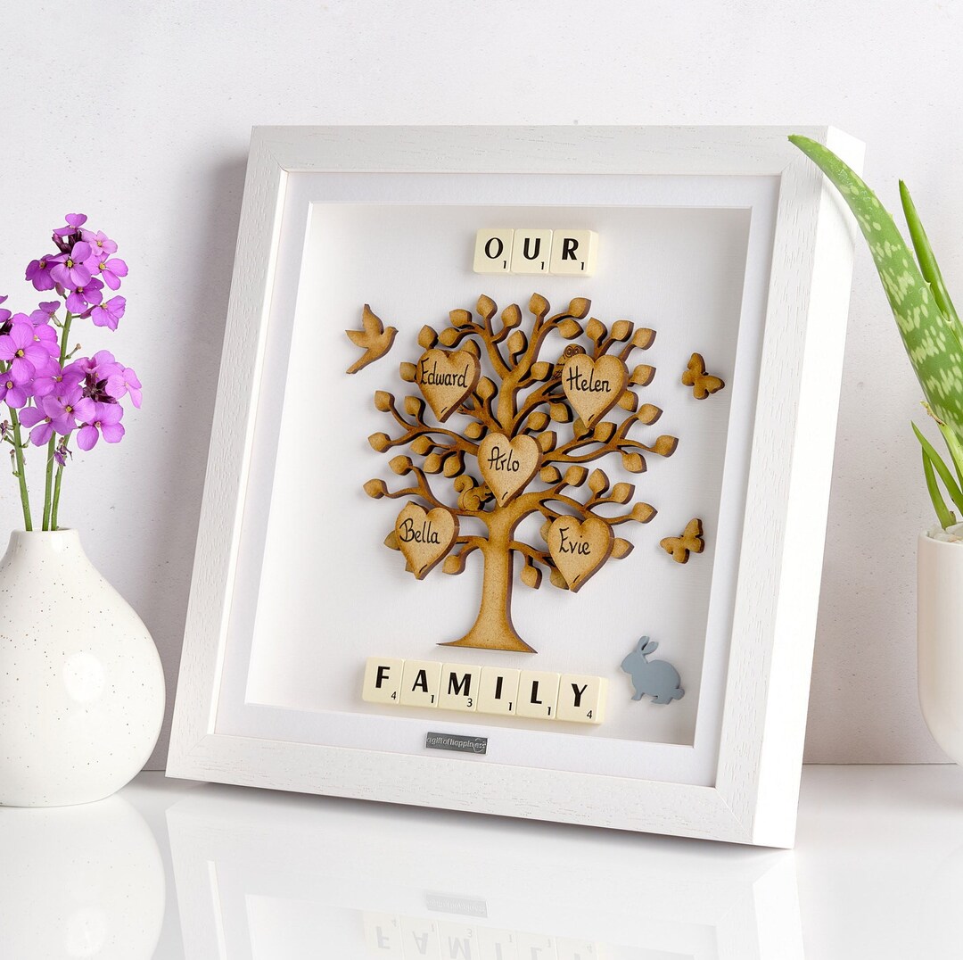 Our Family Tree Christmas Gift Frame. Christmas Gift for Her. Christmas ...