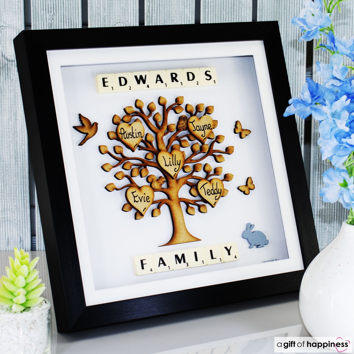 Our family tree Framed family tree Personalised Family | Etsy