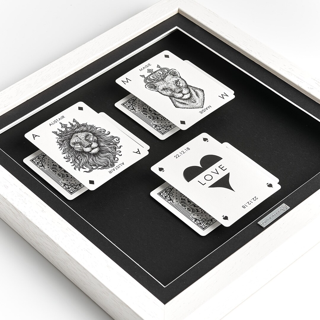 Unique Playing Cards Frame, Custom Cards Gift, Anniversary Gift ...
