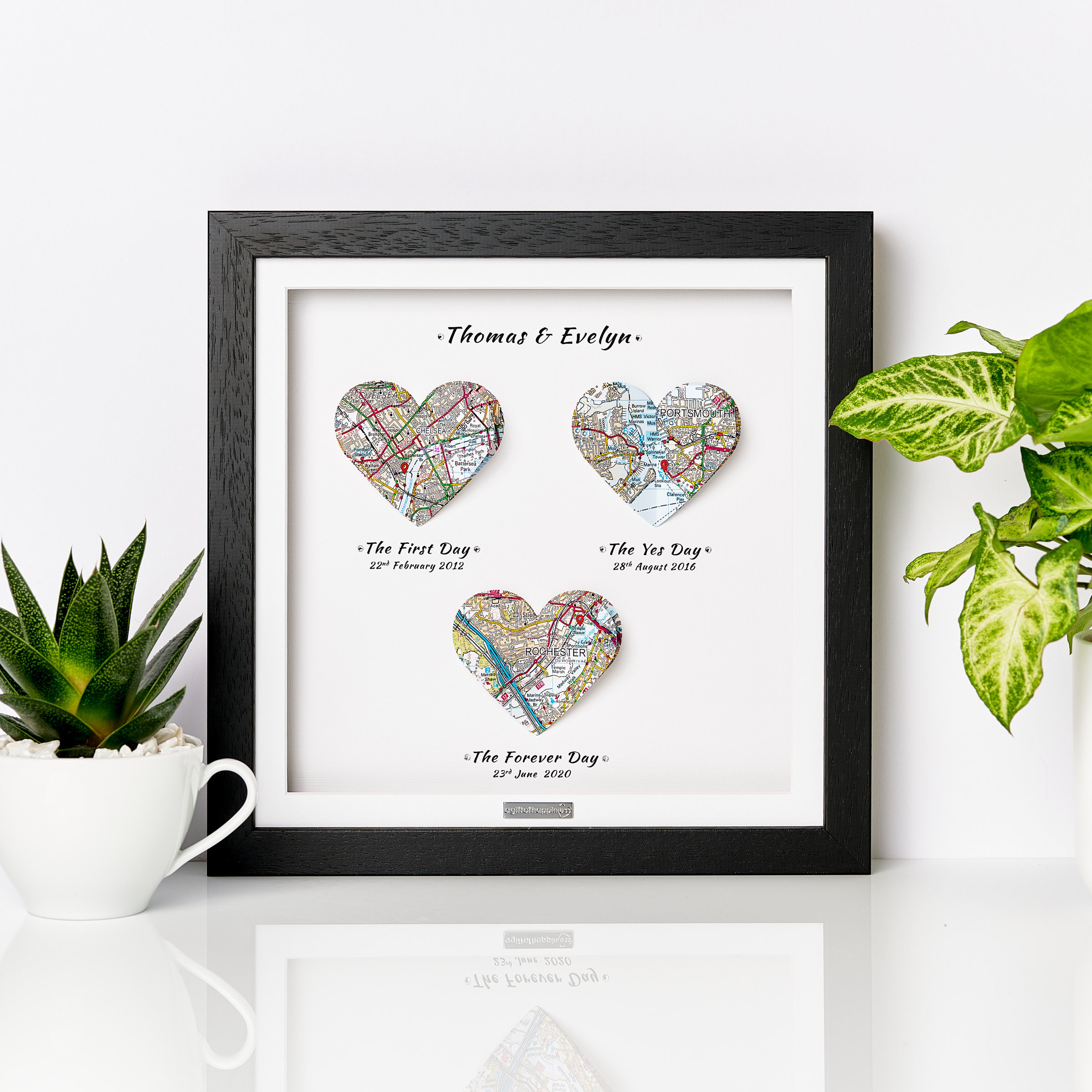 Map Wedding Gift Maps Anniversary Present Personalised 3D Map - Etsy UK