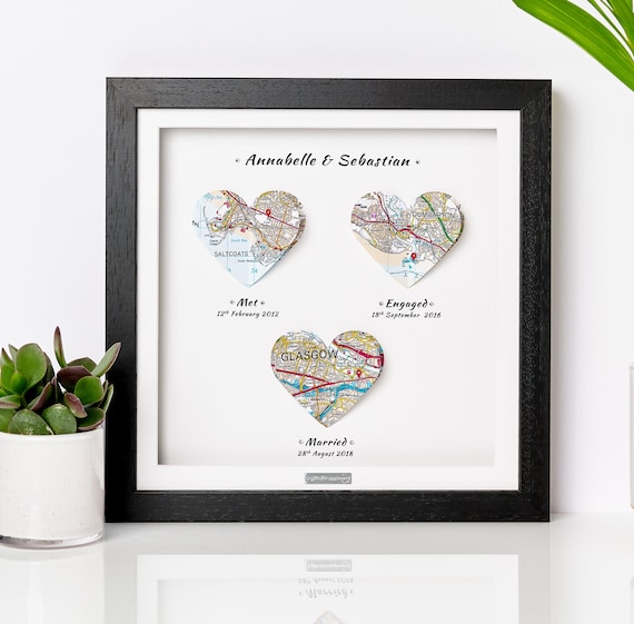 Met Engaged Married. Met Married Live Heart Map Print. Engagement Gift. Anniversary Gift. Wedding Gift. Paper Anniversary Gift. Christmas Etsy UK