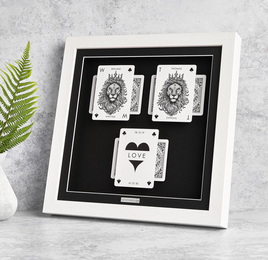 Art for Gay Couple / Gay Partner, Personalised Playing Cards, Perfect ...