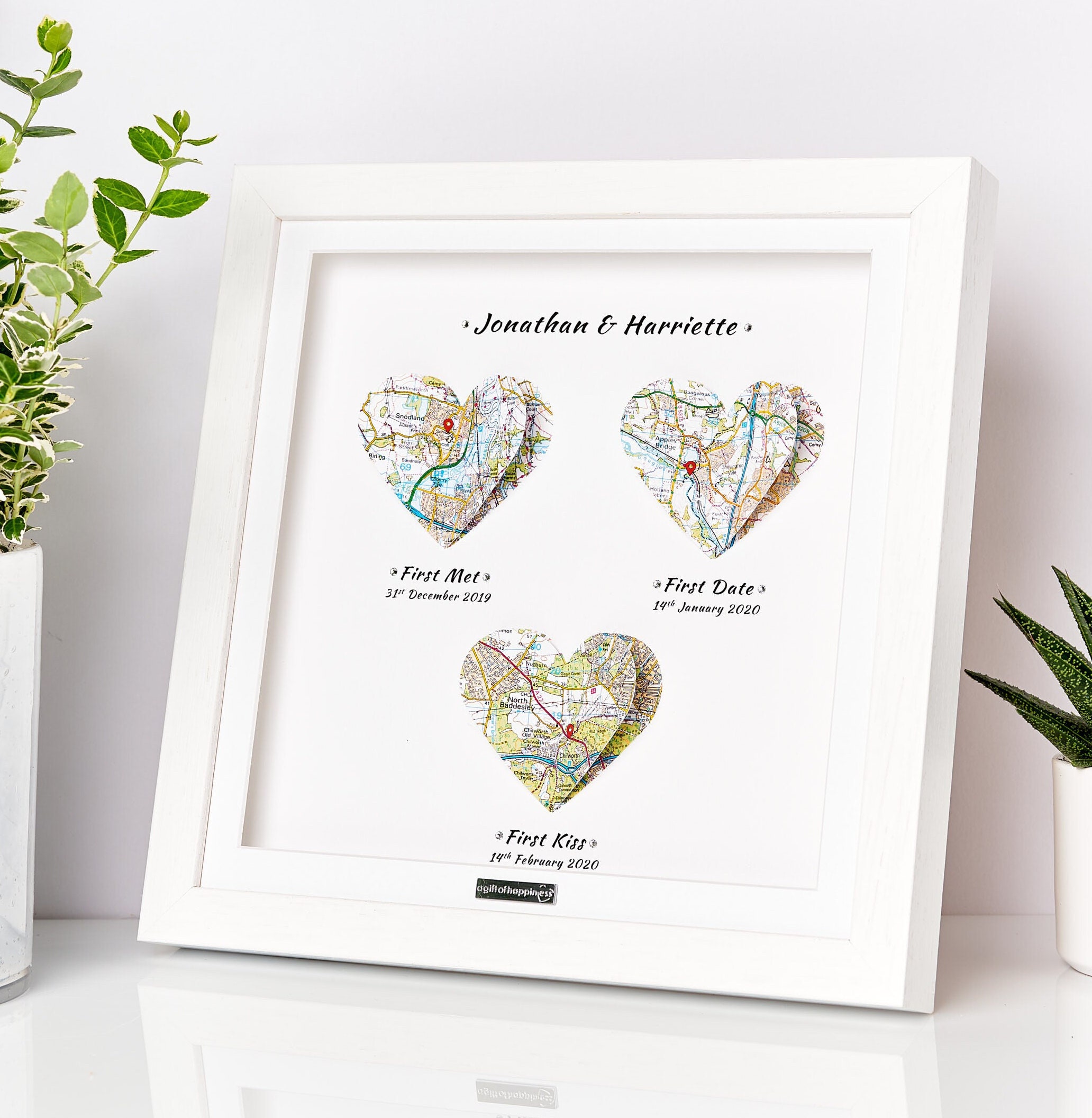 OUR FIRST DATE Map Gift Boyfriend Girlfriend Present Dating - Etsy UK