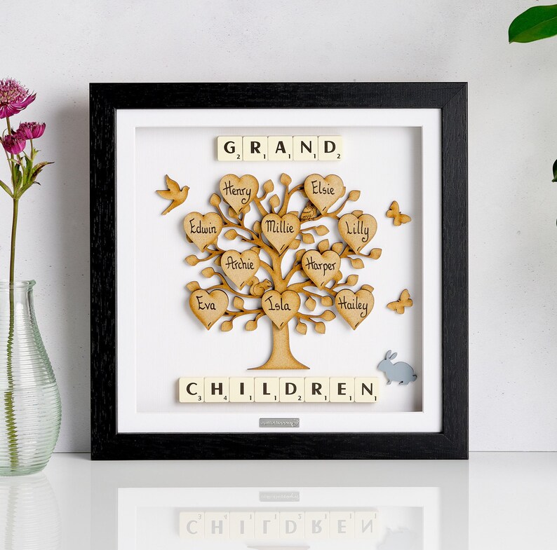 Grand Children Family Tree With Grandchildren's Names - Etsy