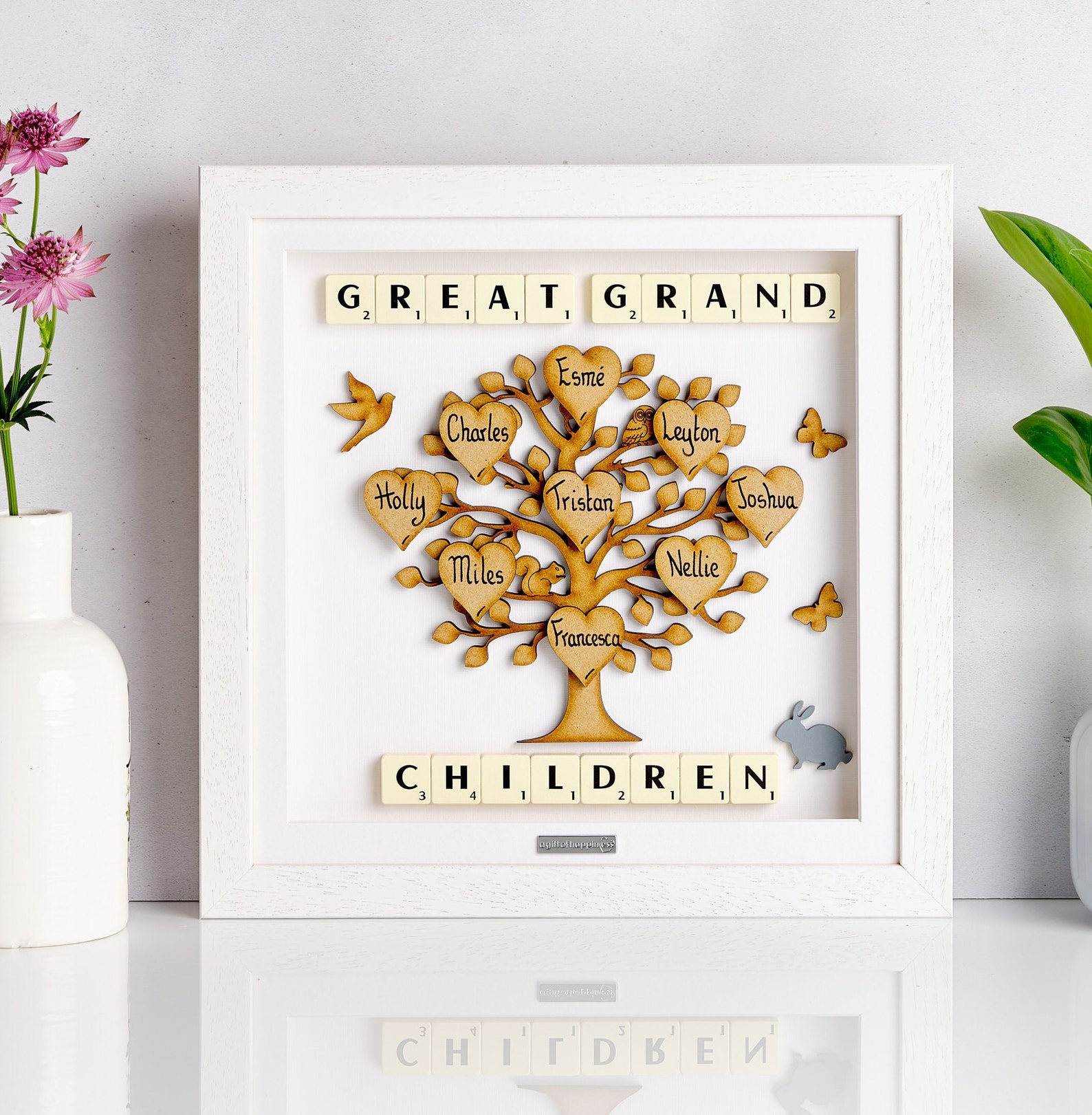 Our Family Tree Framed Family Tree Personalised Family - Etsy UK