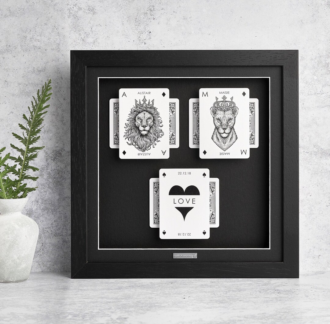 King and Queen Personalised 3D Print - Royal Themed Gifts - Dating ...
