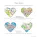 Our Love Story Maps Picture Frame. Personalised Heart Map Art Framed ...