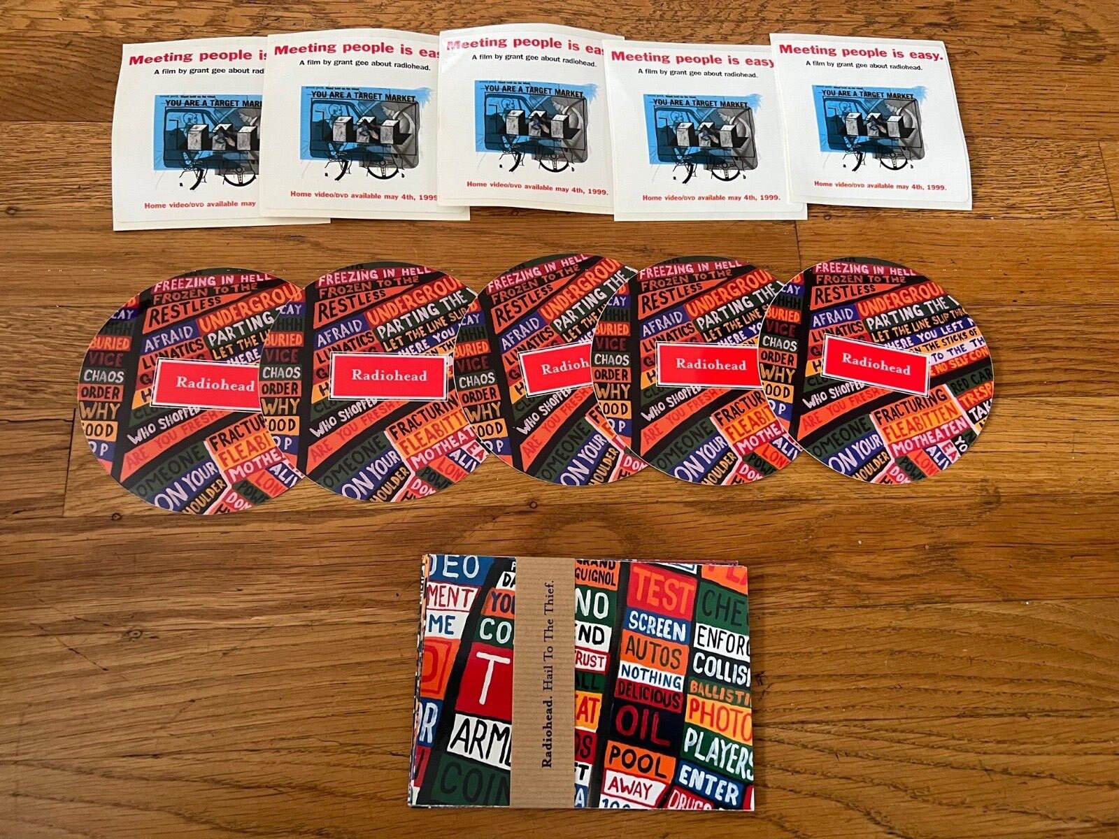 Radiohead Hail to the Thief Original Promo Stickers 2003 - Etsy