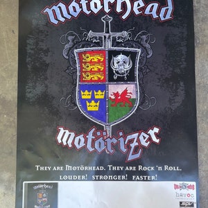 MOTORHEAD - MOTORIZER - Original Poster - Lemmy! - Etsy