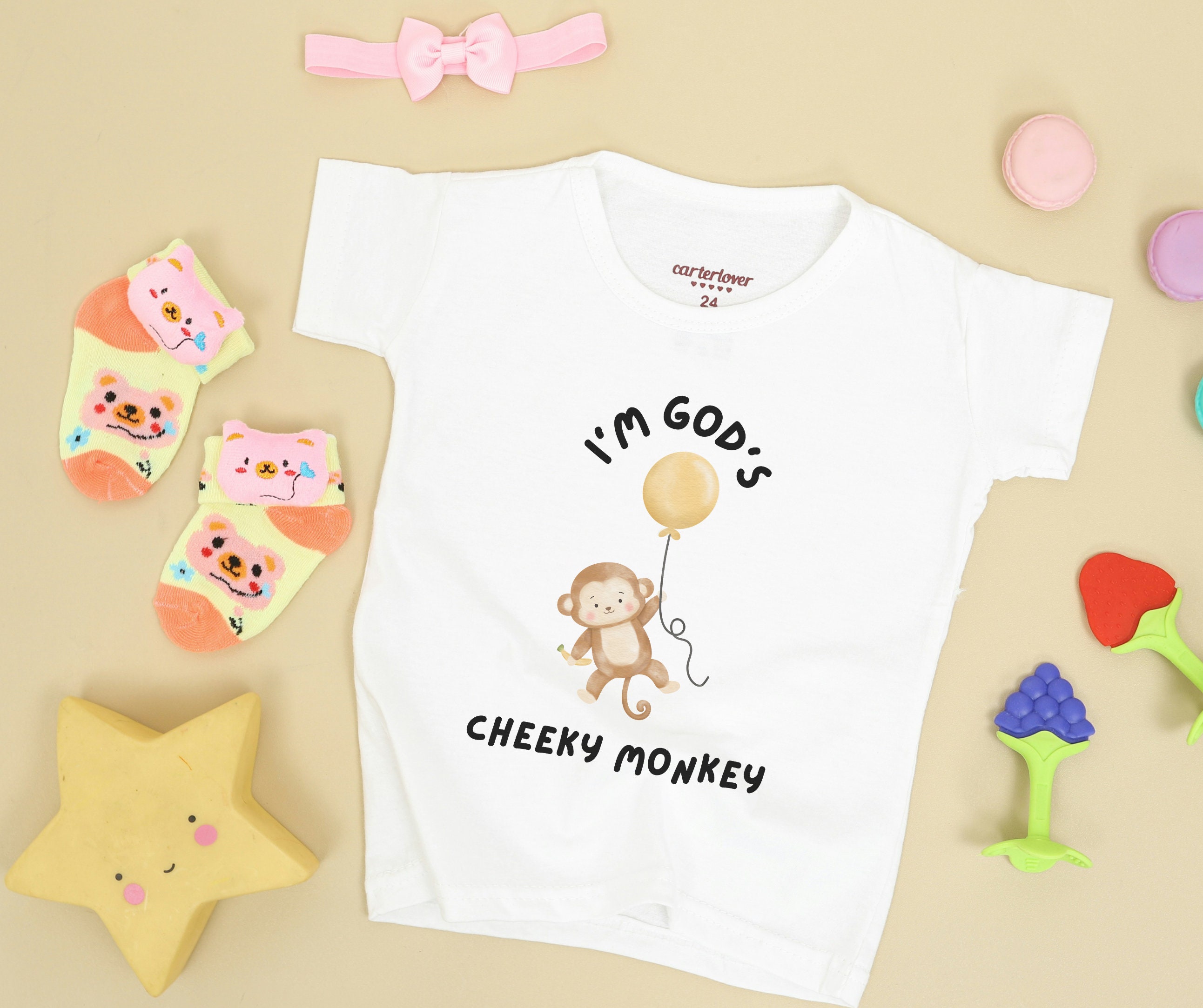 I'm God's Cheeky Monkey, Shirt or Onesie Printable SVG PNG, Kids ...