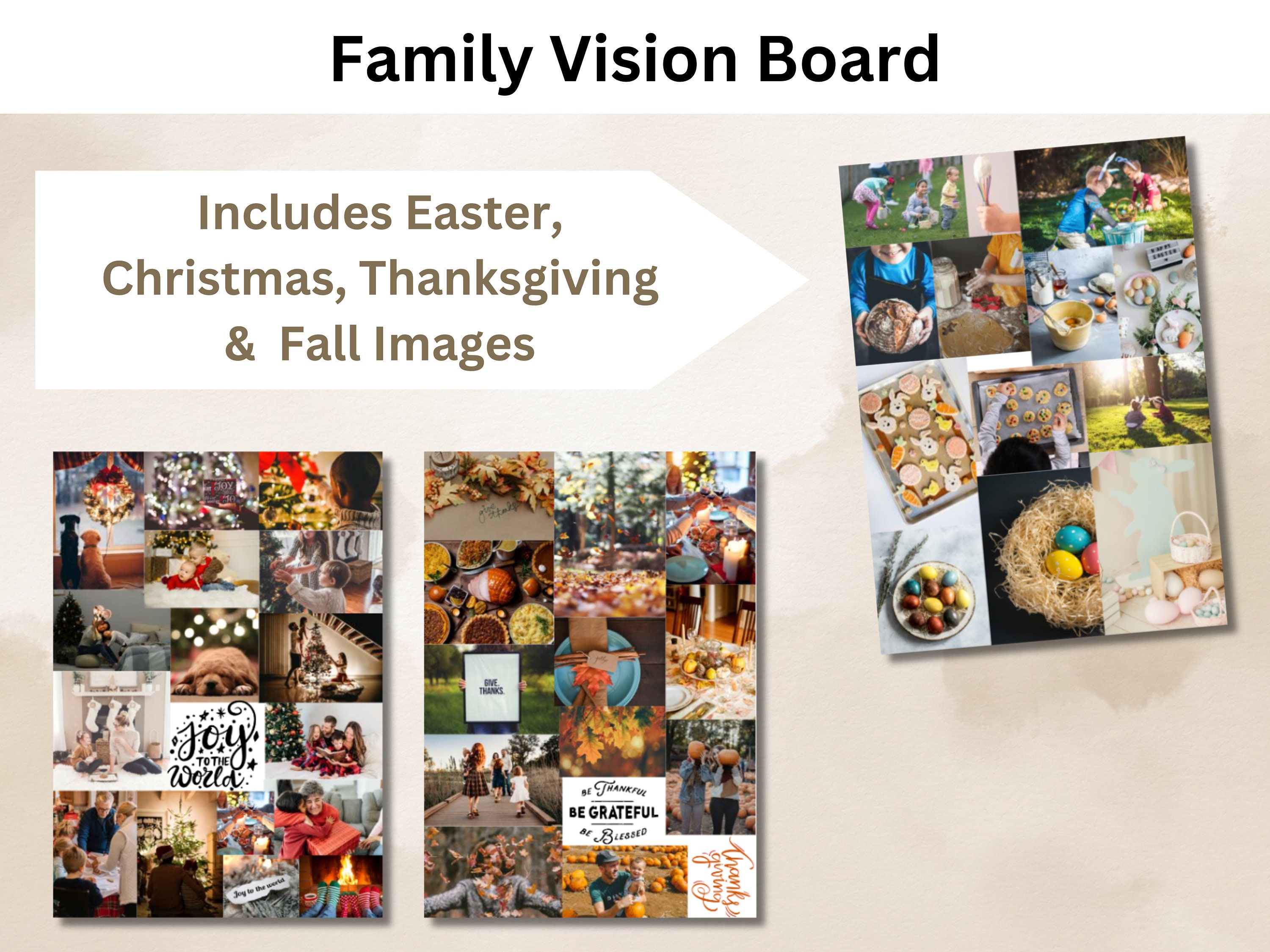 Family Vision Board Kit, Family Prayer Board Kit, Grandparents Kids Mum ...